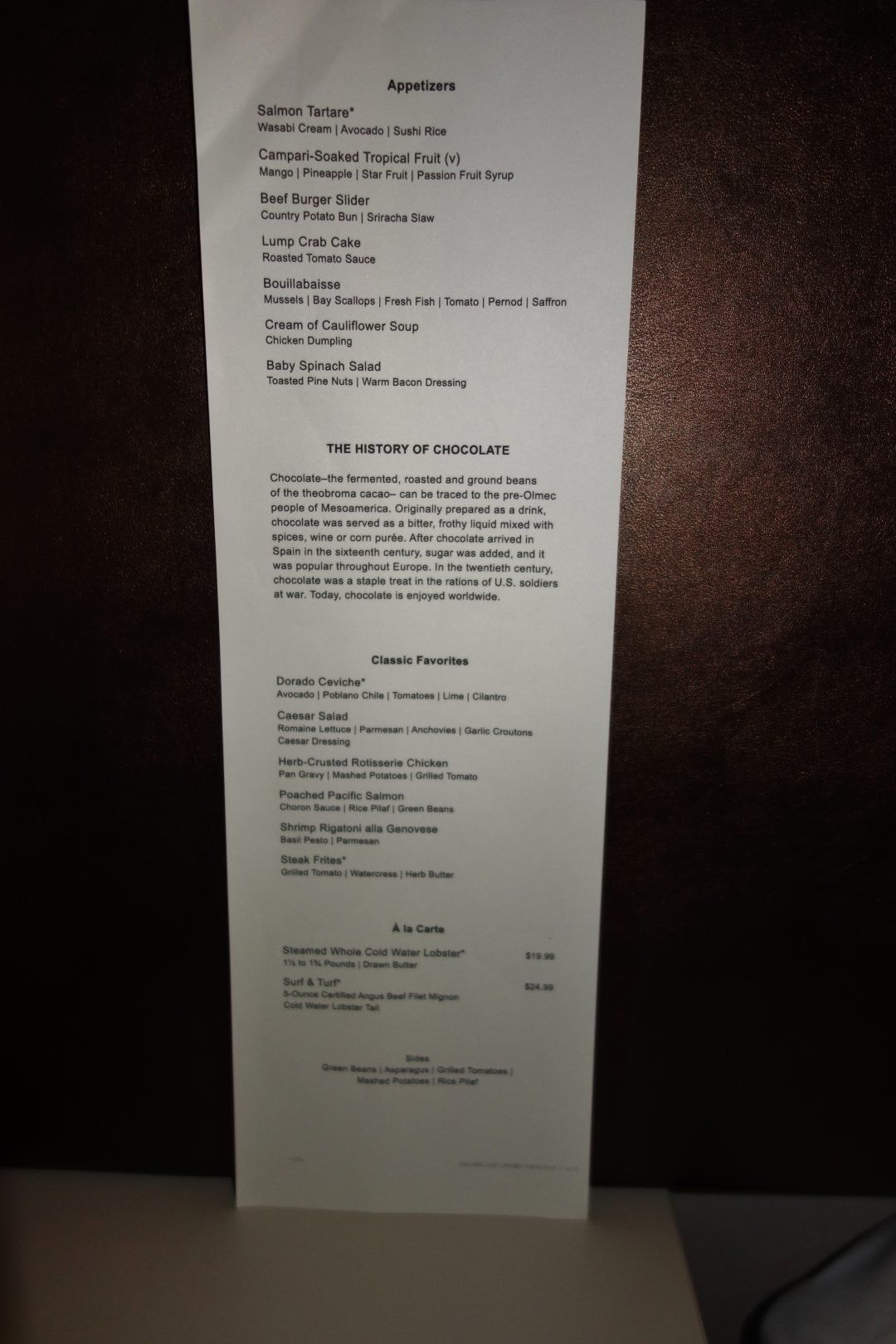 Norwegian Escape Menus - EatSleepCruise.com