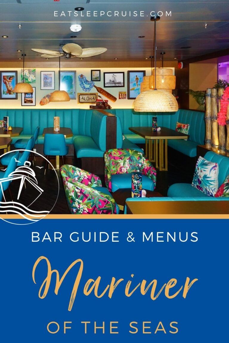 Mariner of the Seas Bar Guide with Menus!