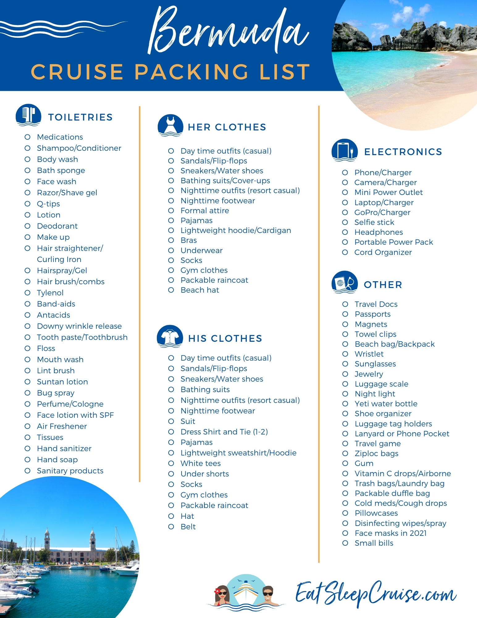 Bermuda Cruise Packing List EatSleepCruise