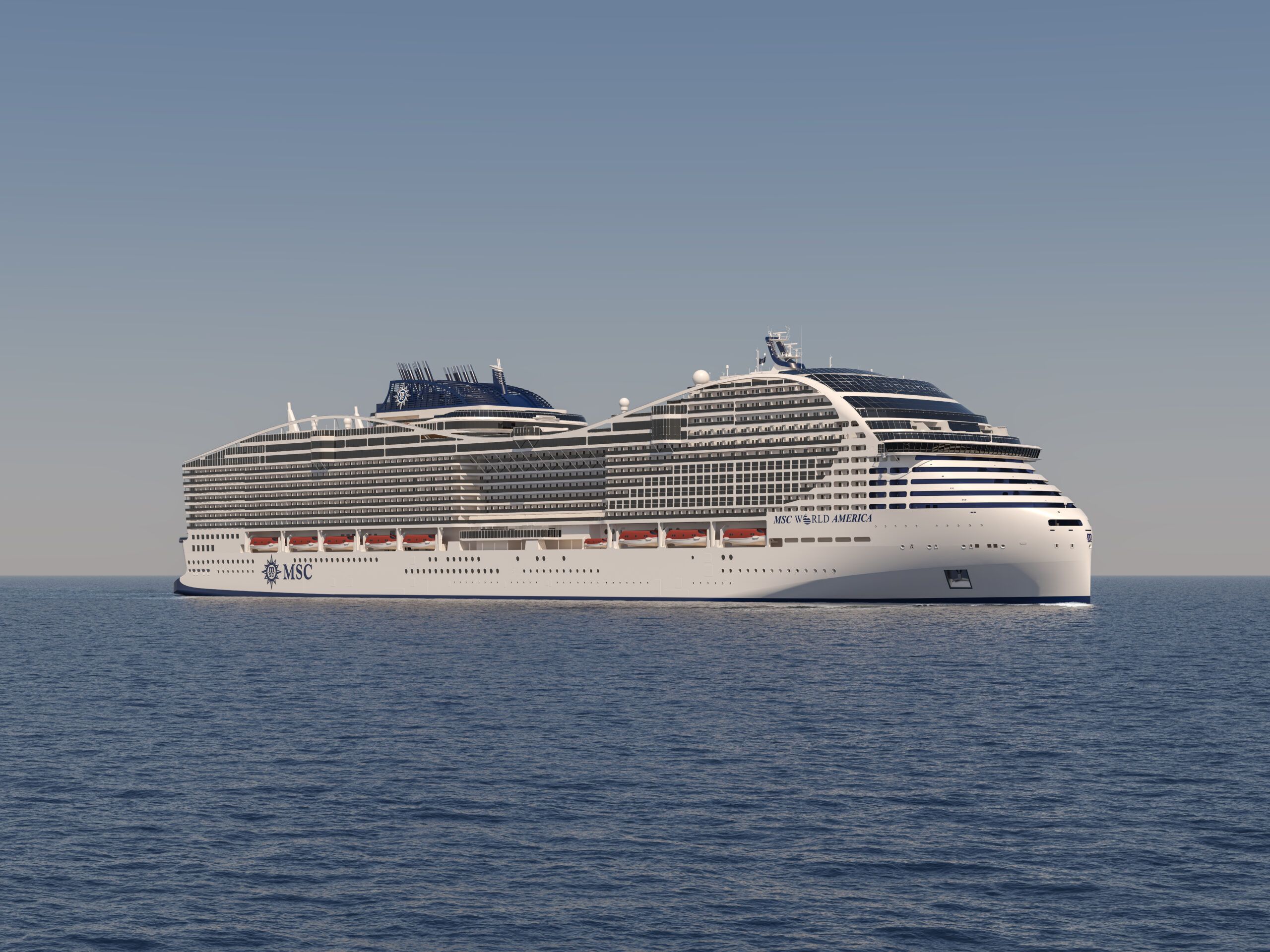 MSC Cruises revealed the name of MSC World America today at her steel ...