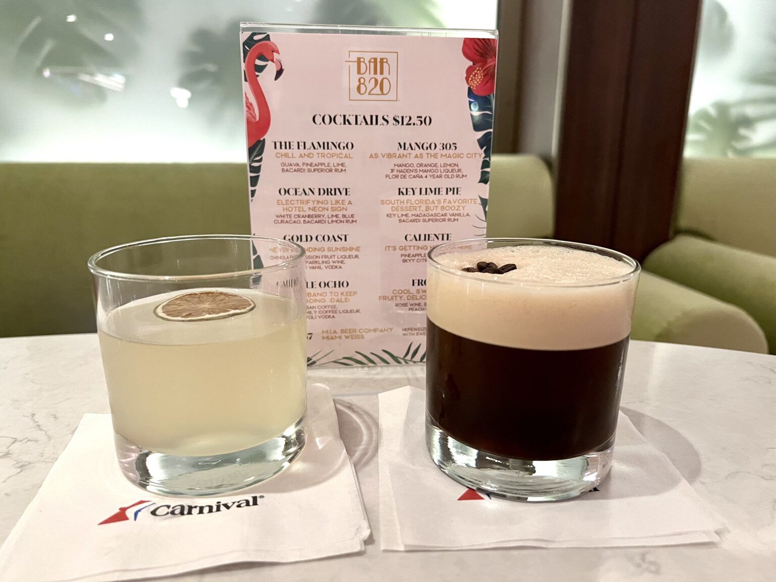 Carnival Celebration Bars Guide With Menus | Eat Sleep Cruise