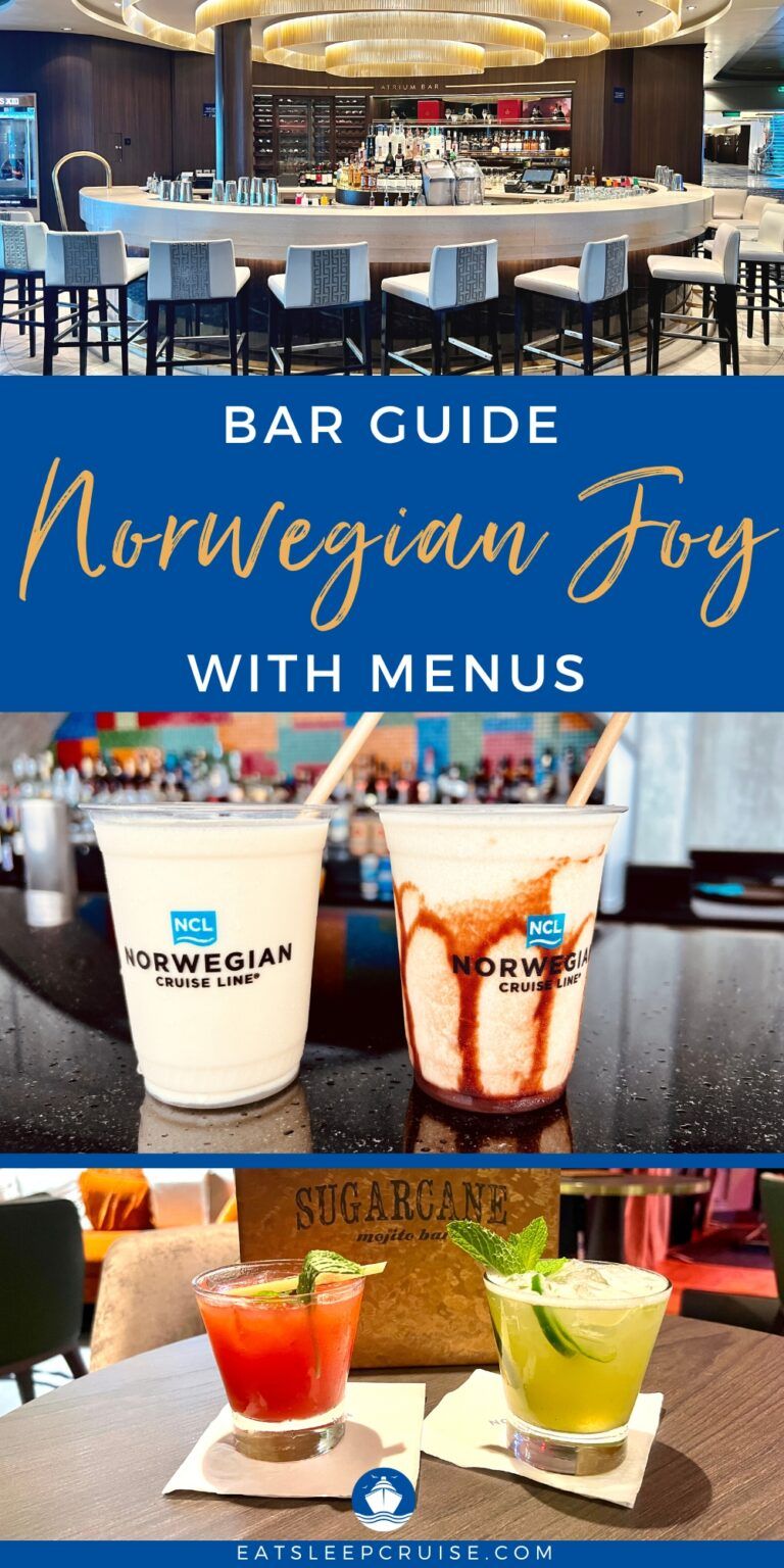 Norwegian Joy Bar Guide With Menus (2023)