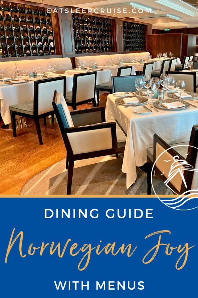 Norwegian Joy Restaurant Guide With Menus