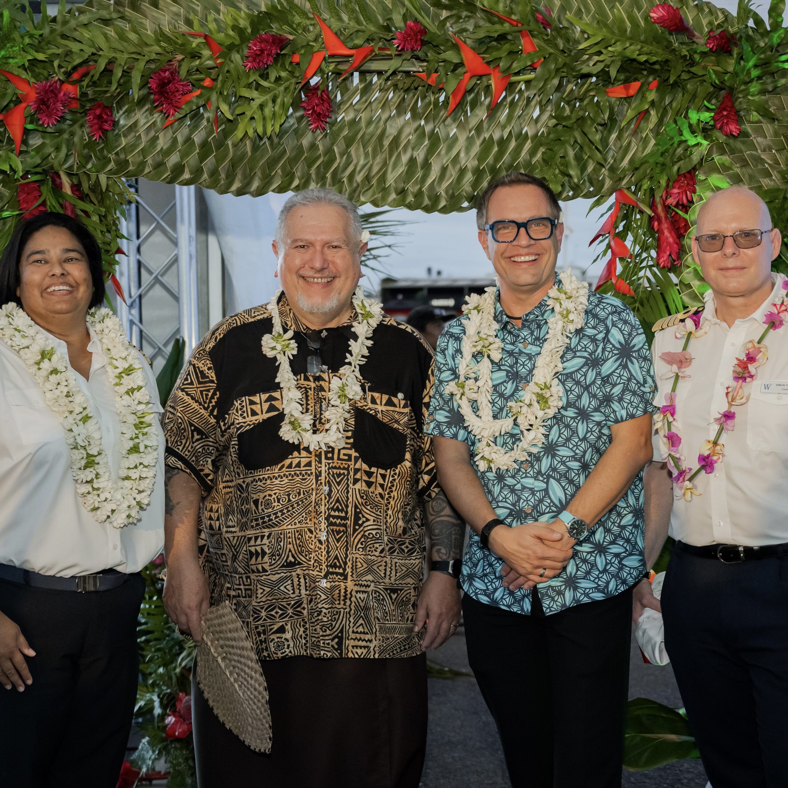 Center_ Moetai Brotherson, President of French Polynesia; Christopher ... Center_ Moetai Brotherson, President of French Polynesia; Christopher ...